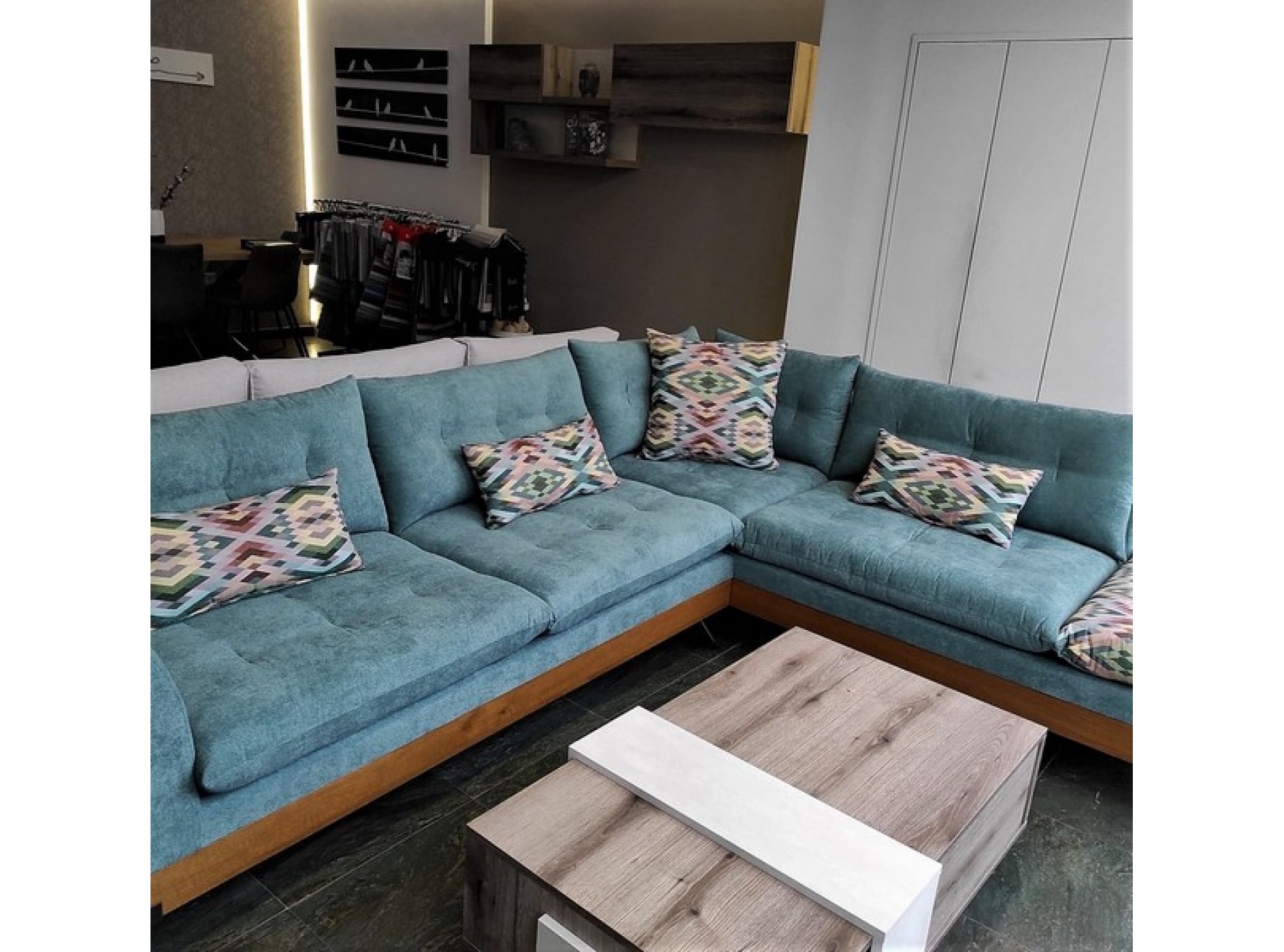 καναπες γωνια rustic